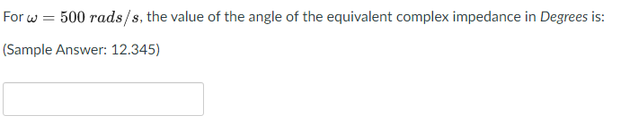 Solved Find the complex impedance in polar form of the | Chegg.com