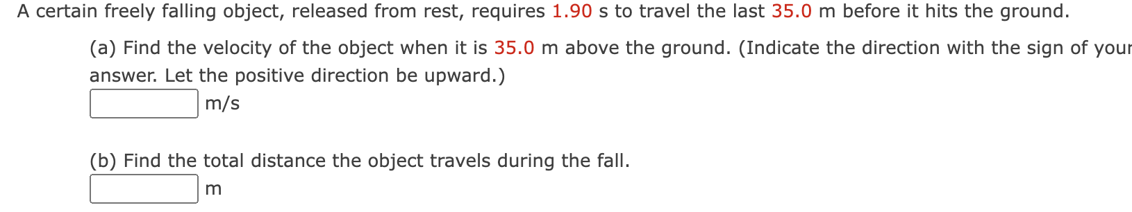 Solved A Certain Freely Falling Object Released From Rest
