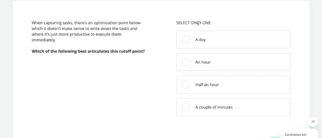 Solved When capturing tasks, there's an optimization point | Chegg.com