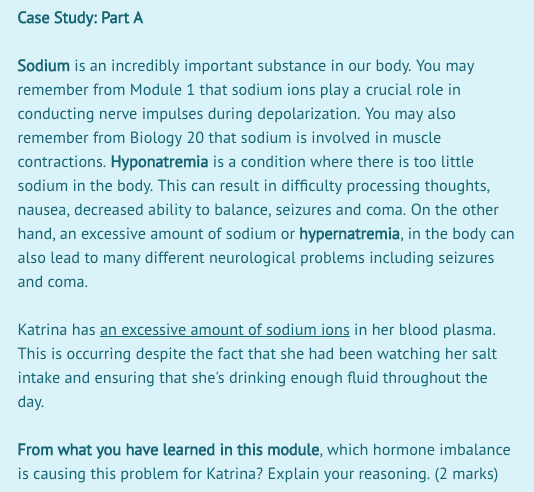 Solved Case Study: Part A Sodium is an incredibly important | Chegg.com