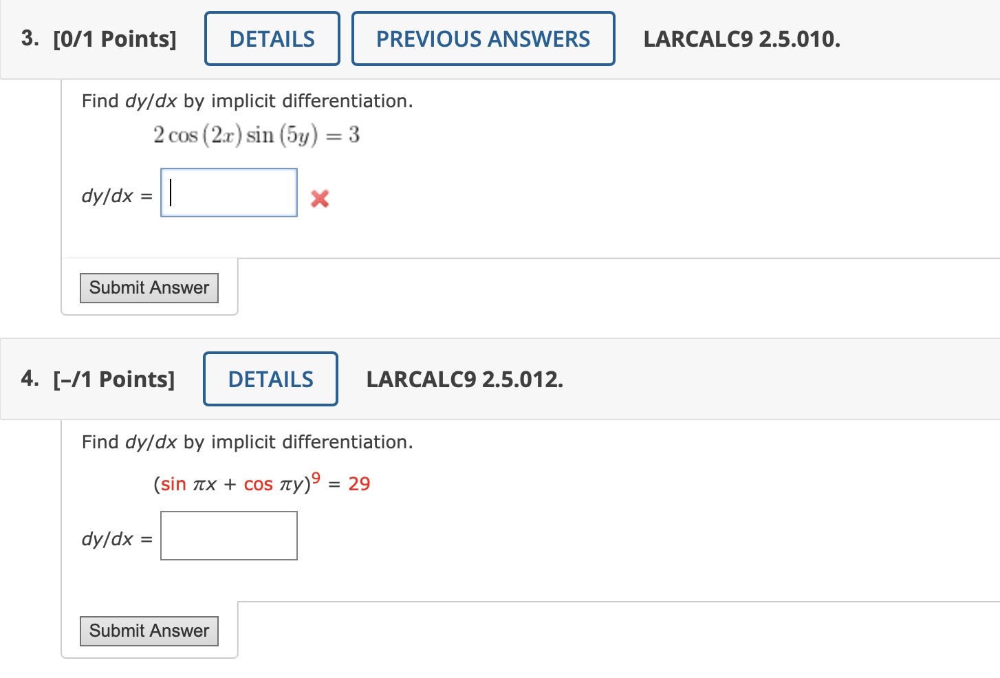 Solved Points]Find dydx ﻿by implicit | Chegg.com