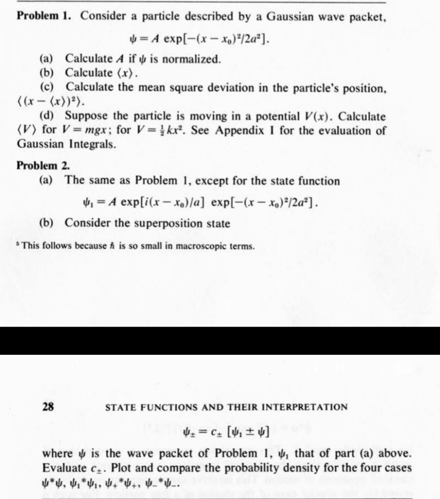 Solved Problem 1. Consider a particle described by a | Chegg.com
