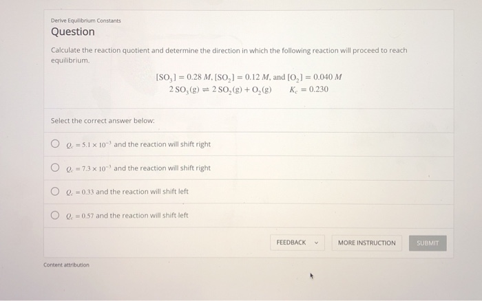 Solved Derive Equilibrium Constants Question Calculate the | Chegg.com
