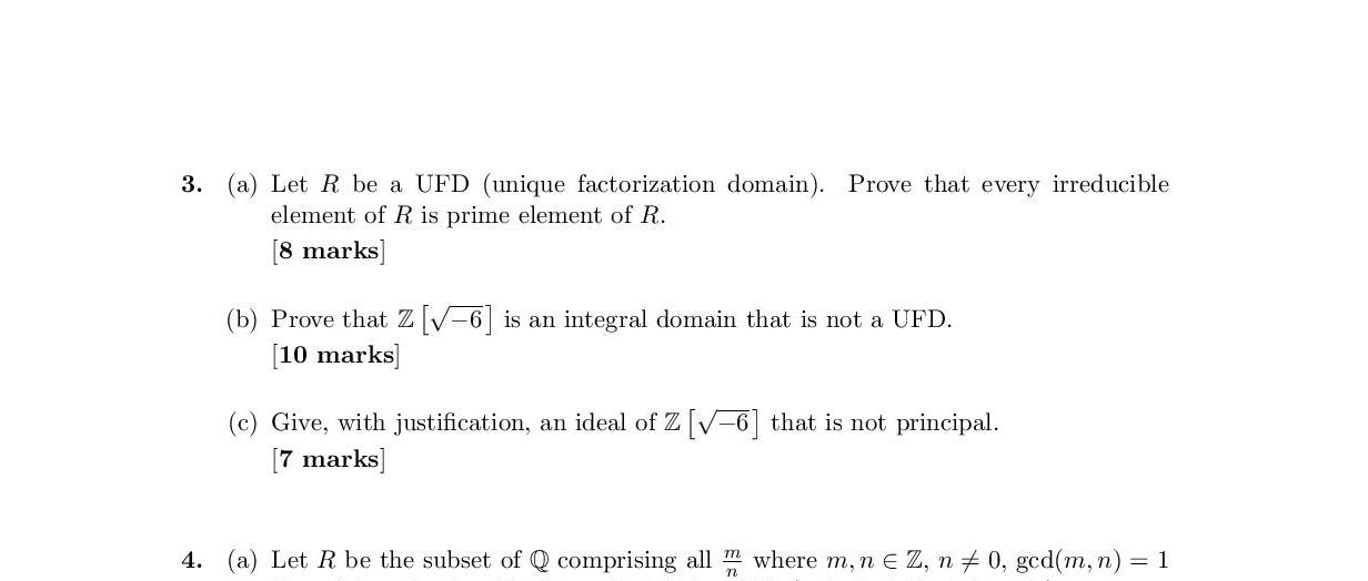 Solved 3. (a) Let R be a UFD (unique factorization domain). | Chegg.com