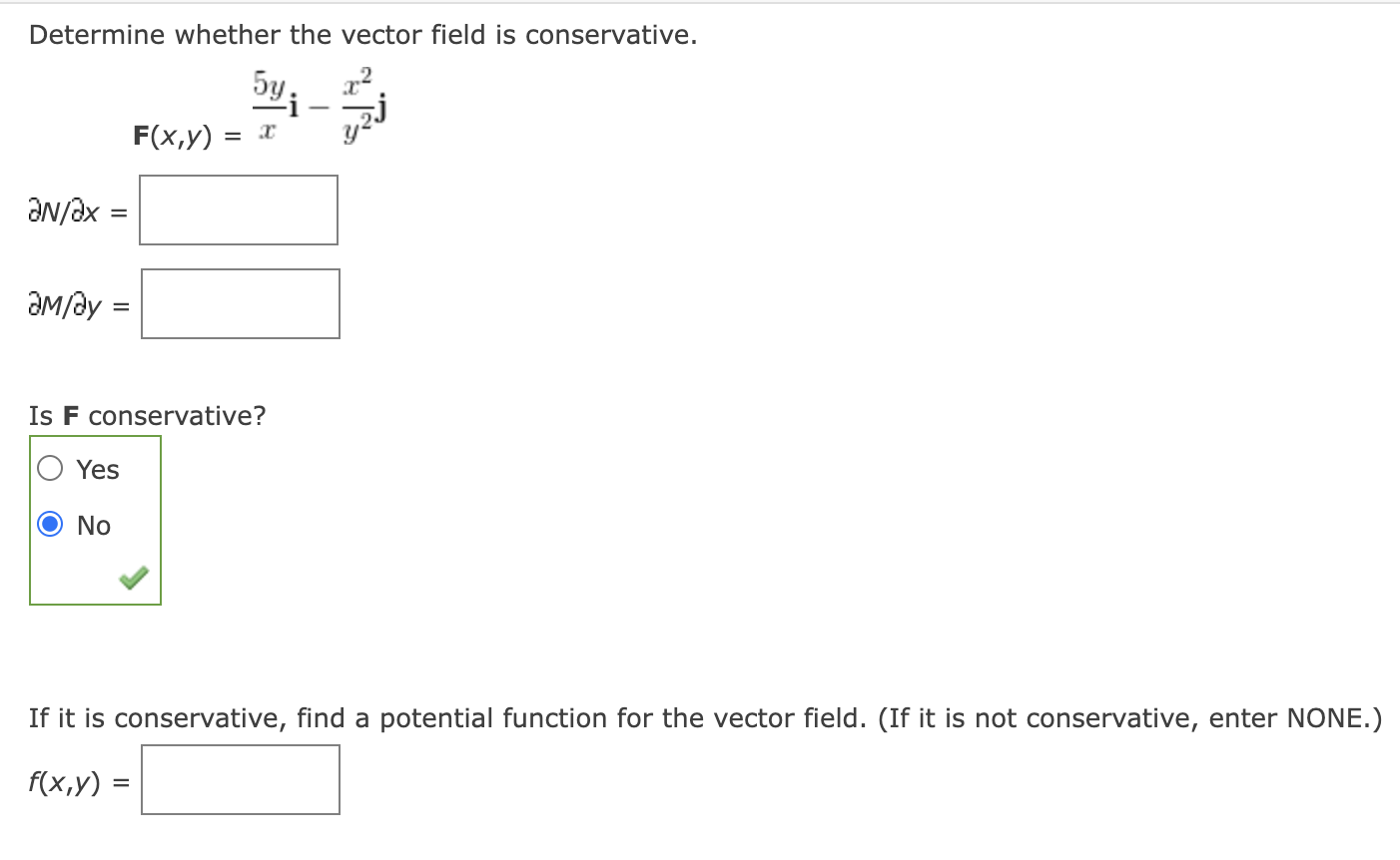 Solved Determine whether the vector field is conservative. | Chegg.com