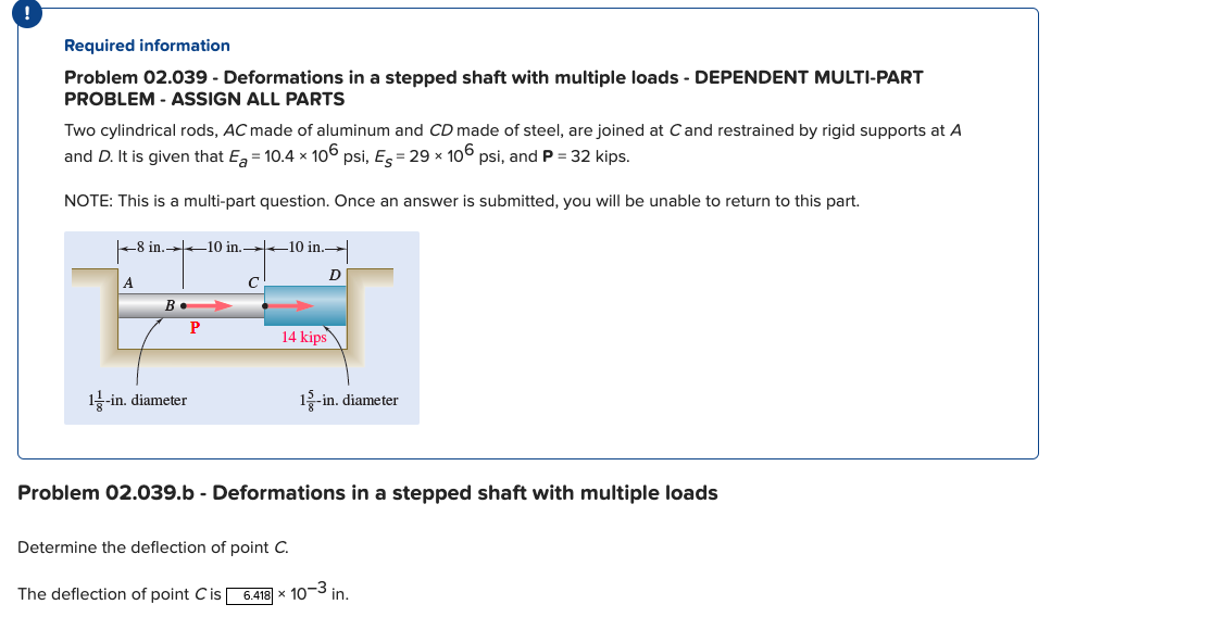 Solved Required information Problem 02.039 - Deformations in | Chegg.com