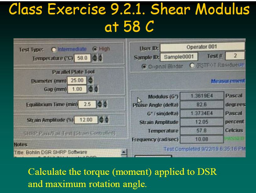 This is a DSR testing, after testing the values we | Chegg.com