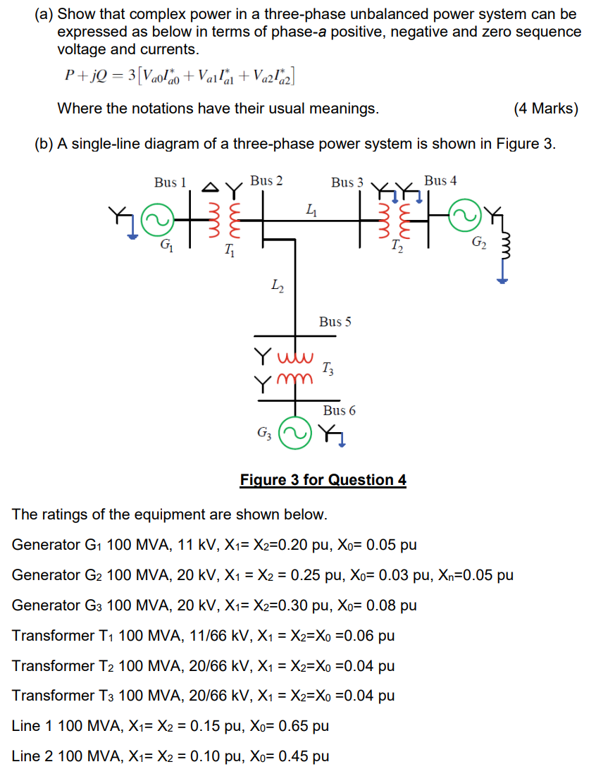 Solved (a) Show that complex power in a three-phase | Chegg.com