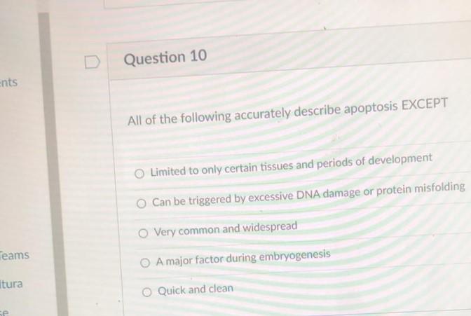 Solved Question 10 ents All of the following accurately | Chegg.com Solved Question 10 ents All of the following accurately | Chegg.com