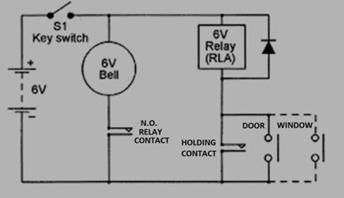 Solved With reference to the simple alarm circuit shown here | Chegg.com