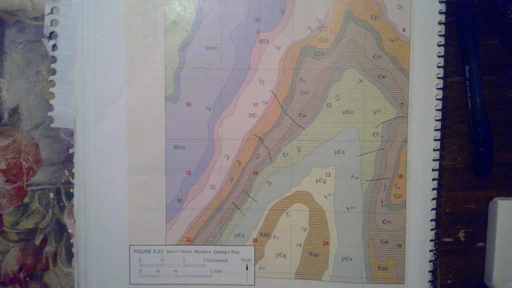 Solved ACTIVITY 6.6 Interpreting a Geologic Map Examine | Chegg.com