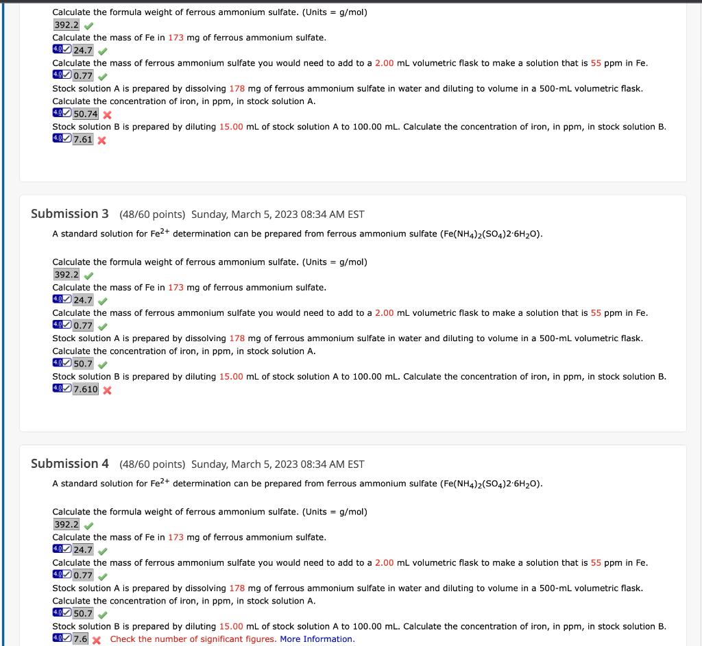 Solved I have entered multiple different significant figures | Chegg.com