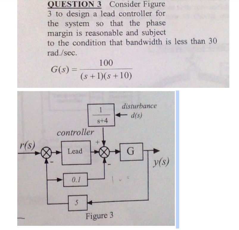 Solved QUESTION 3 Consider Figure 3 to design a lead | Chegg.com