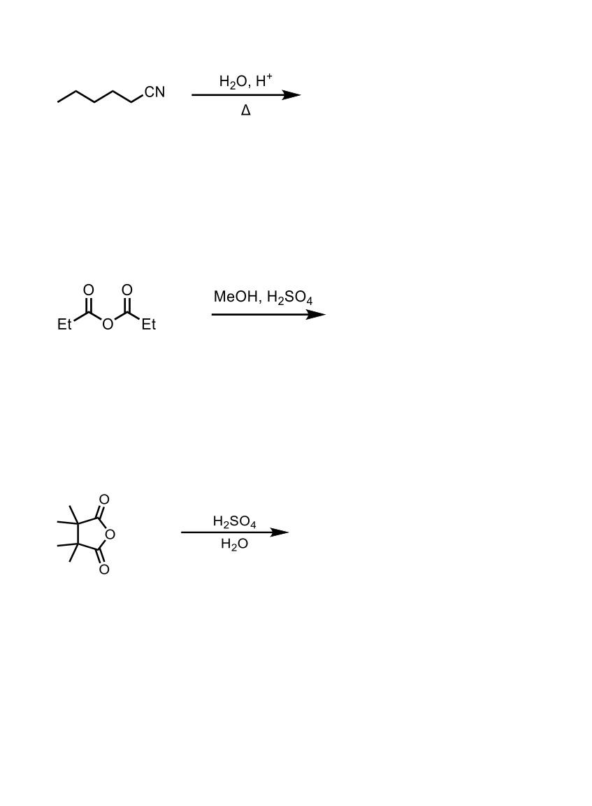 Solved H20, H+ CN Δ MeOH, H2S04 Et Et * H2SO4 H2O Problem | Chegg.com