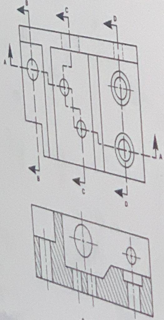 Solved A top view and a section view (A-A) of an object are | Chegg.com