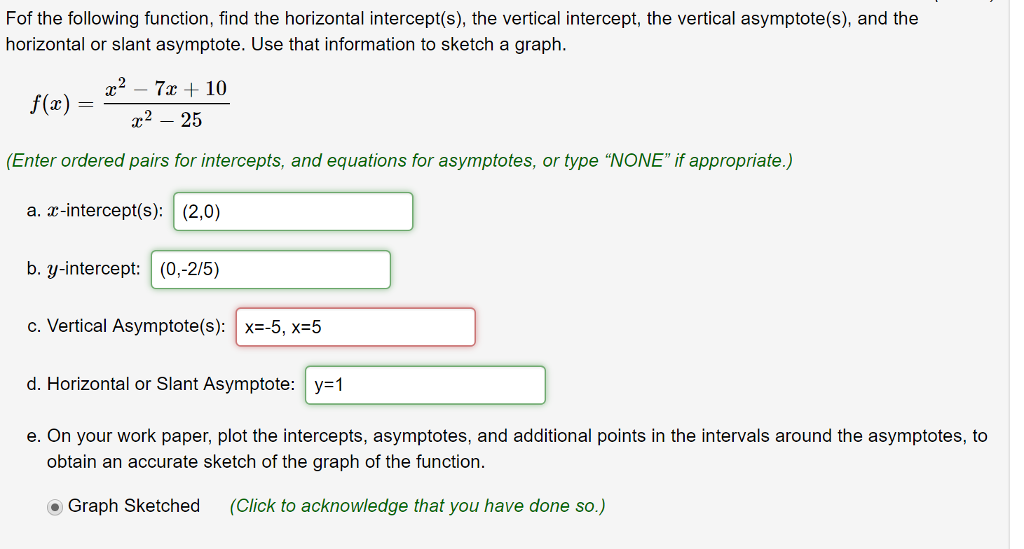 Solved Fof the following function, find the horizontal | Chegg.com