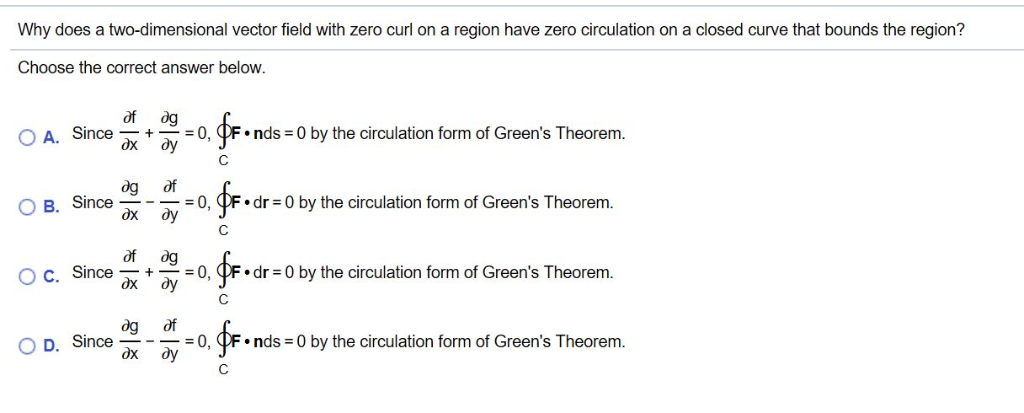 Solved Why does a two-dimensional vector field with zero | Chegg.com