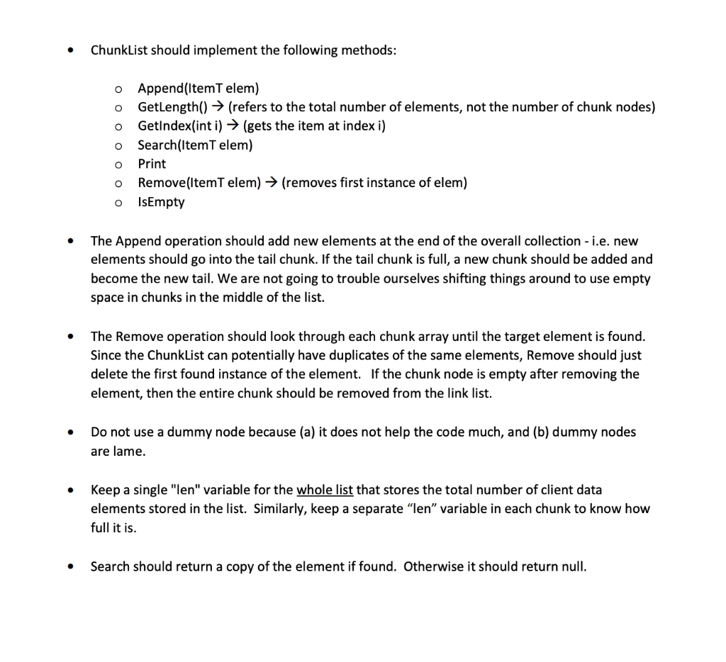 Chunk List Original Chunklist concept by Nick | Chegg.com