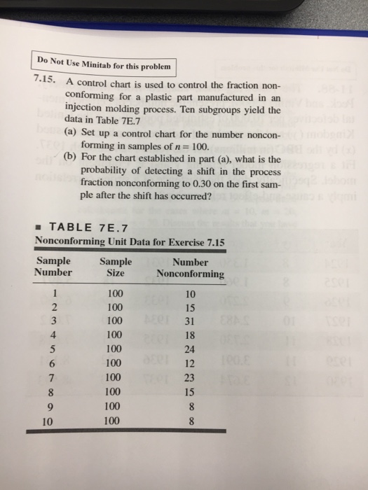 Solved Do Not Use Minitab for this problem .I5. A control | Chegg.com