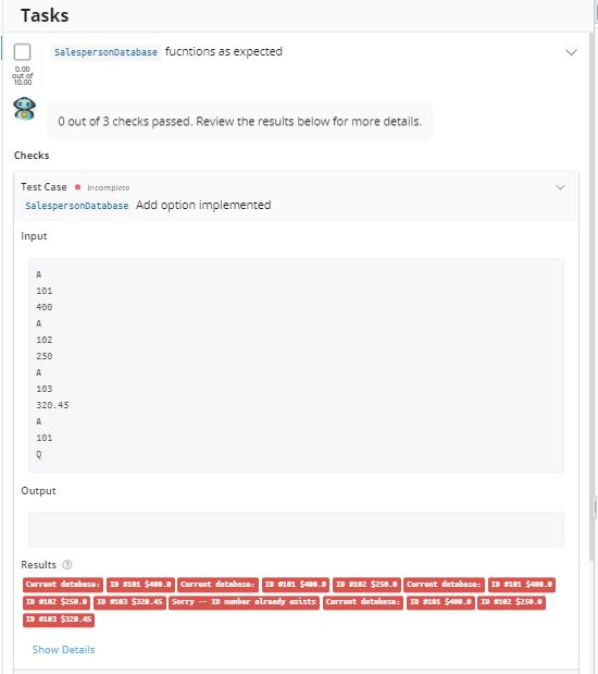 Instructions In Chapter 8, you created a Salesperson | Chegg.com