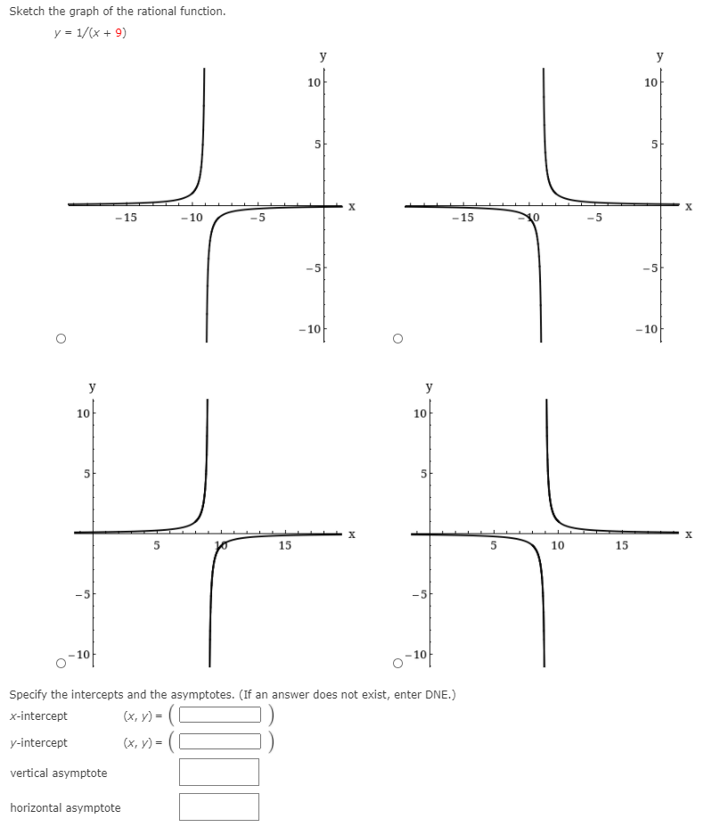 Solved Sketch the graph of the rational function. y = 1/(x + | Chegg.com