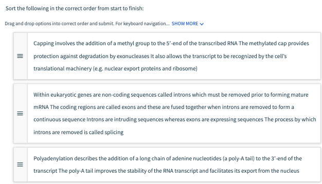 Solved Sort the following in the correct order from start to | Chegg.com