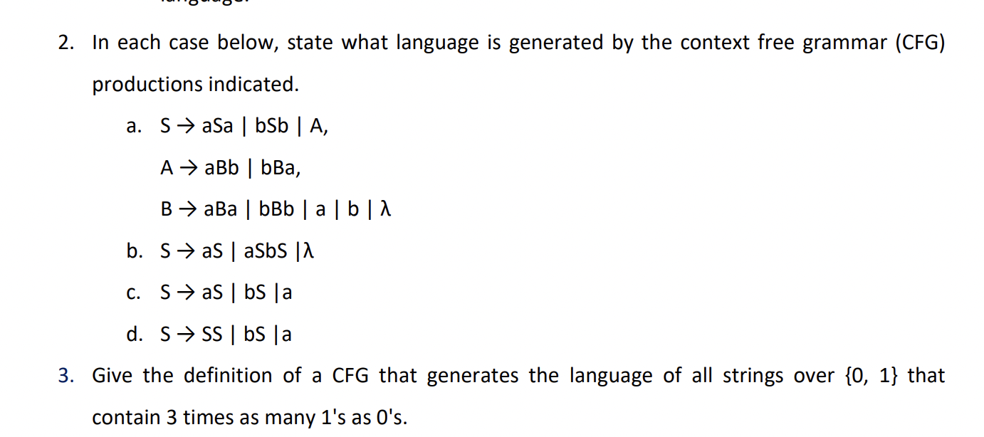 Solved Programming Languages Syntax Analysis Please answer | Chegg.com