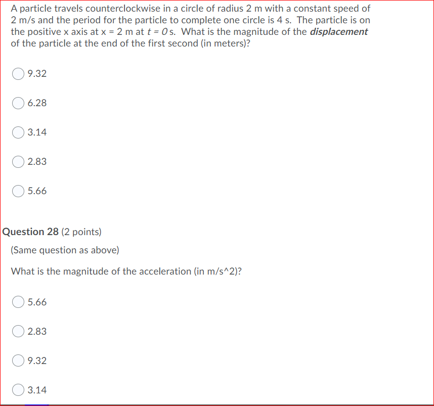 Solved A particle travels counterclockwise in a circle of | Chegg.com