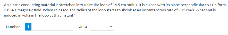 Solved An elastic conducting material is stretched into a | Chegg.com