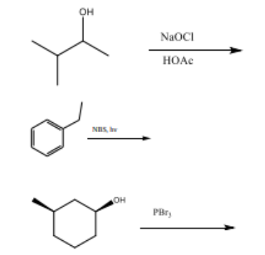 Solved \\( \\stackrel{\\mathrm{NaOCl}}{\\mathrm{HOAc}} \\) | Chegg.com