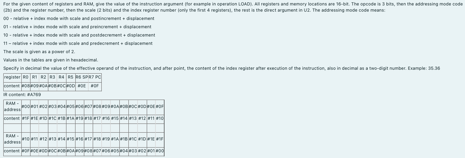 Solved (2b) and the register number, then the scale ( 2 | Chegg.com