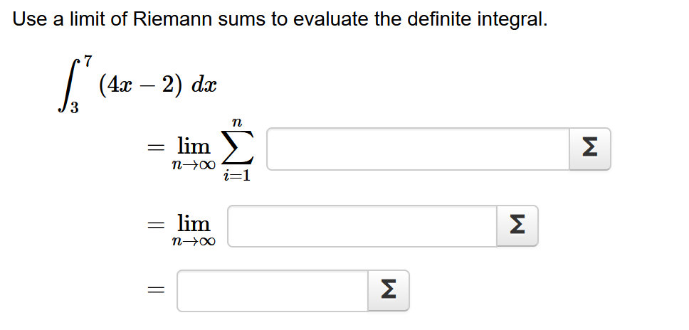 Solved Use a limit of Riemann sums to evaluate the definite | Chegg.com