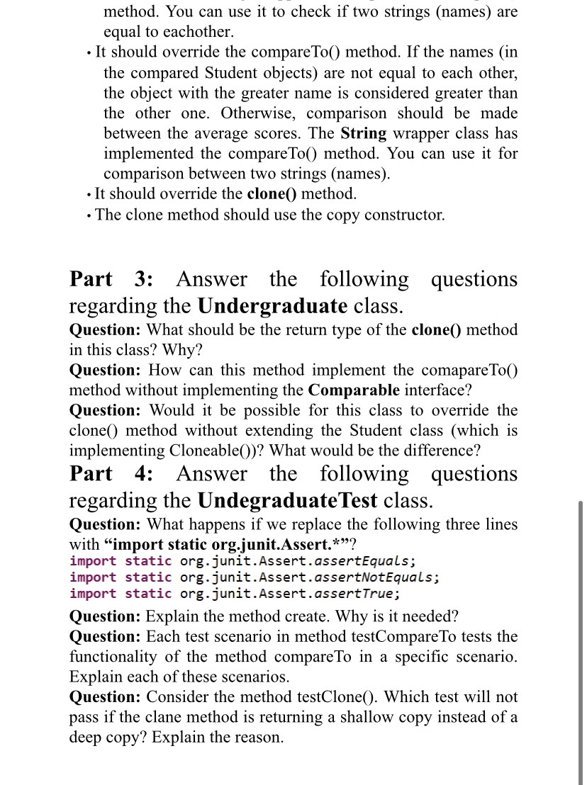 Solved Part 1: Answer the following questions regarding the | Chegg.com