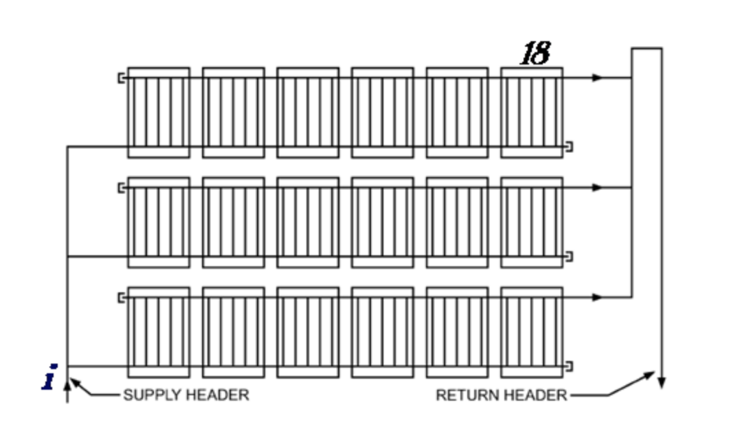 Solved Given the collector array piping diagram shown in the | Chegg.com