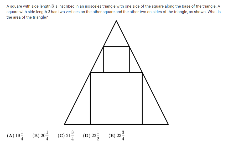 Solved A square with side length 3 is inscribed in an | Chegg.com
