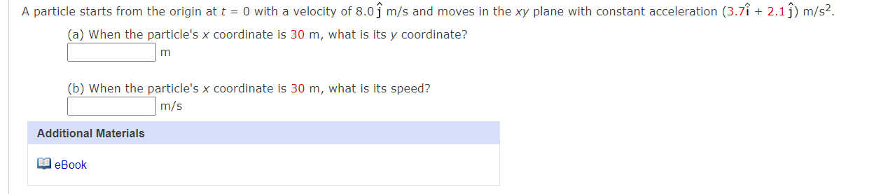 Solved A particle starts from the origin at t=0 with a | Chegg.com