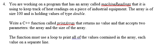 Solved You are working on a program that has an array called | Chegg.com