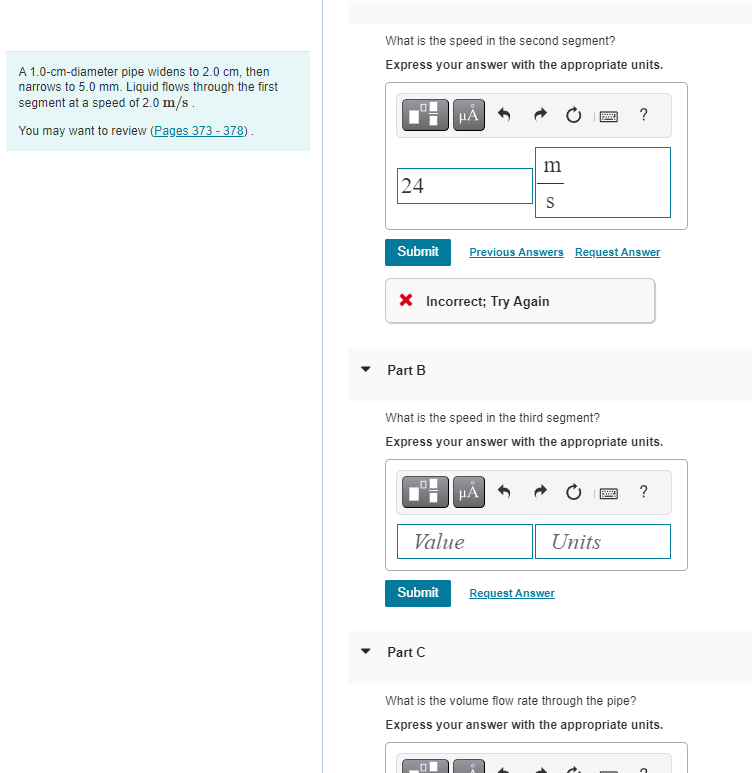 Solved What is the speed in the second segment? A | Chegg.com