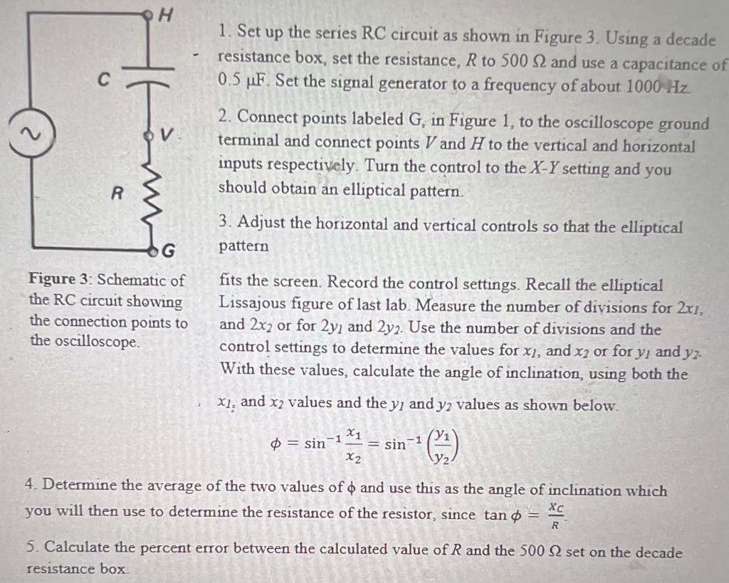 Solved 1. Set up the series RC circuit as shown in Figure 3. | Chegg.com
