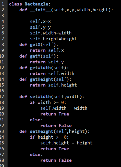 Solved Exercise: Rectangle Get/Set Methods Description In | Chegg.com