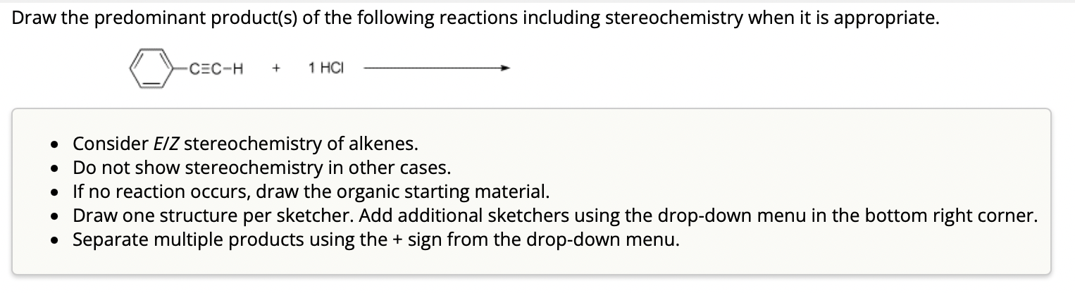 Solved Draw the predominant product(s) of the following | Chegg.com