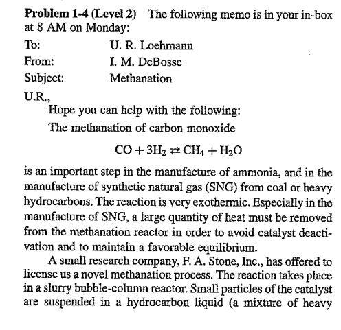 Solved Problem 1-4 (Level 2) The following memo is in your | Chegg.com