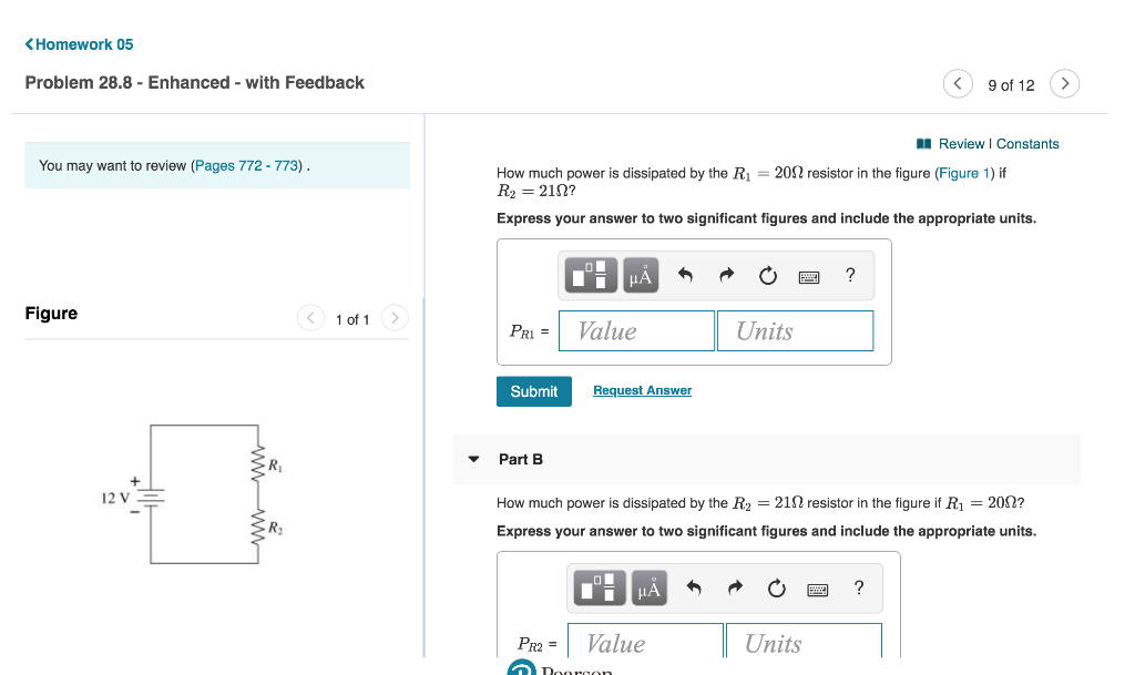 Solved Review Constants You may want to review (Pages 772 - | Chegg.com