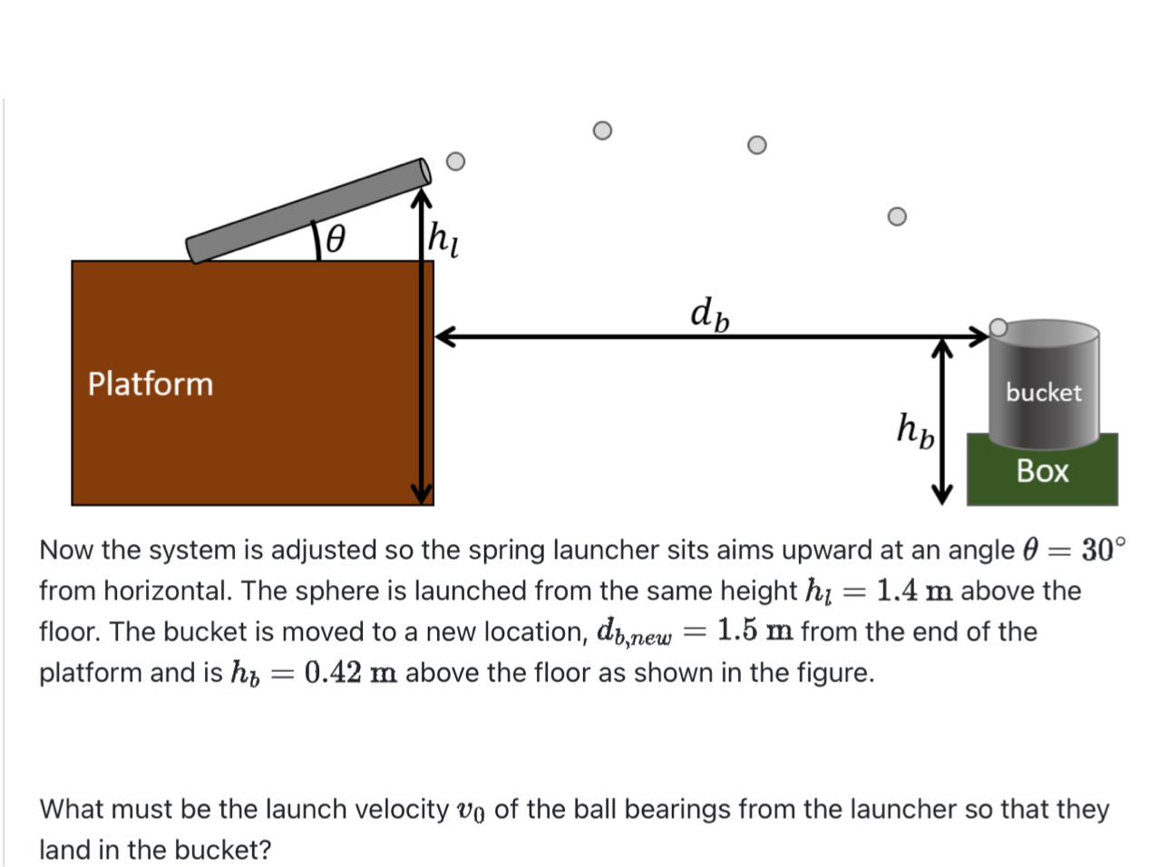 Solved Now the system is adjusted so the spring launcher | Chegg.com