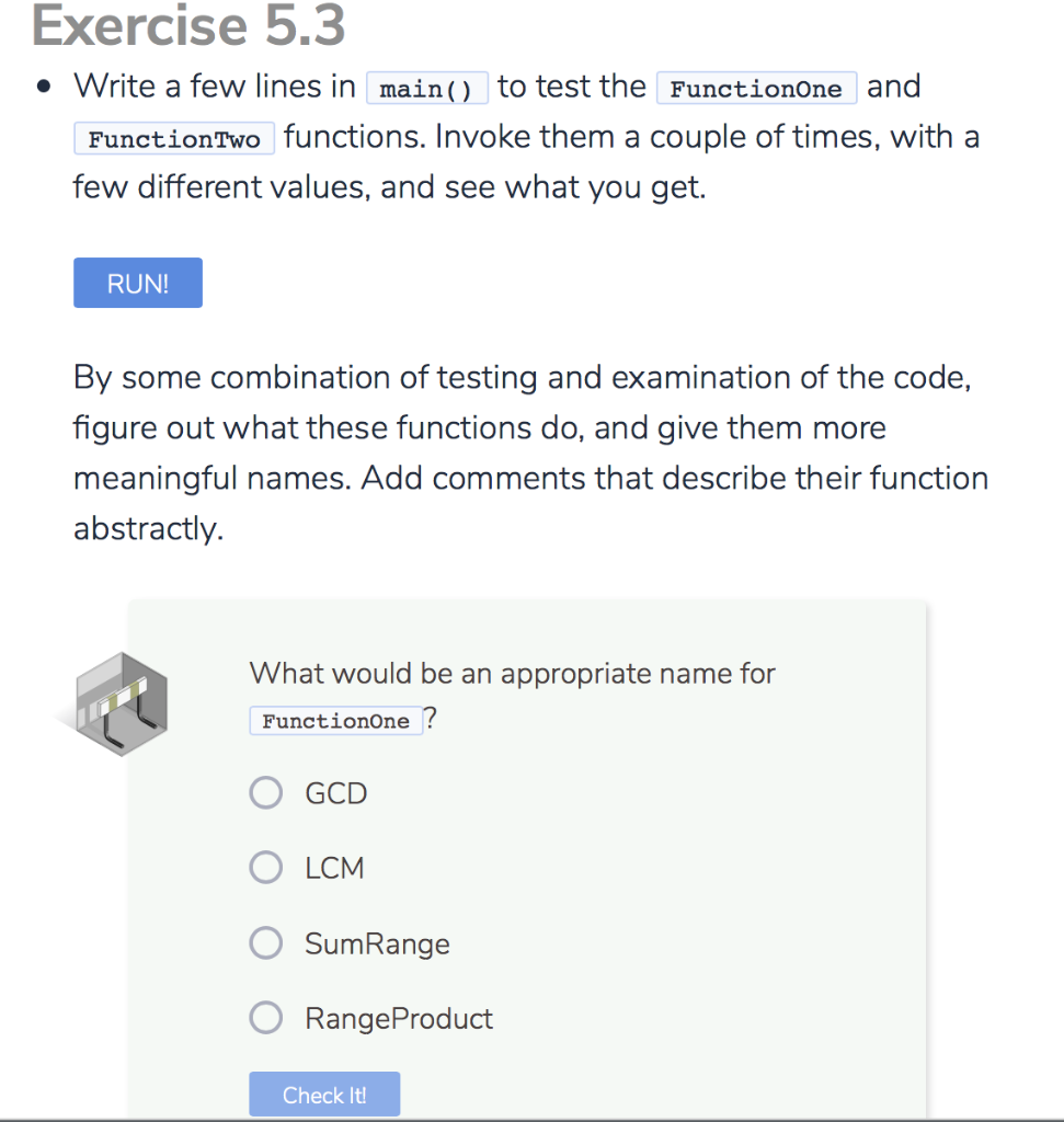 Solved Exercise 5.3 • Write a few lines in main() to test | Chegg.com