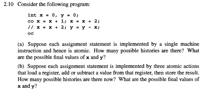 Solved Give at least one example statement sequence for each | Chegg.com