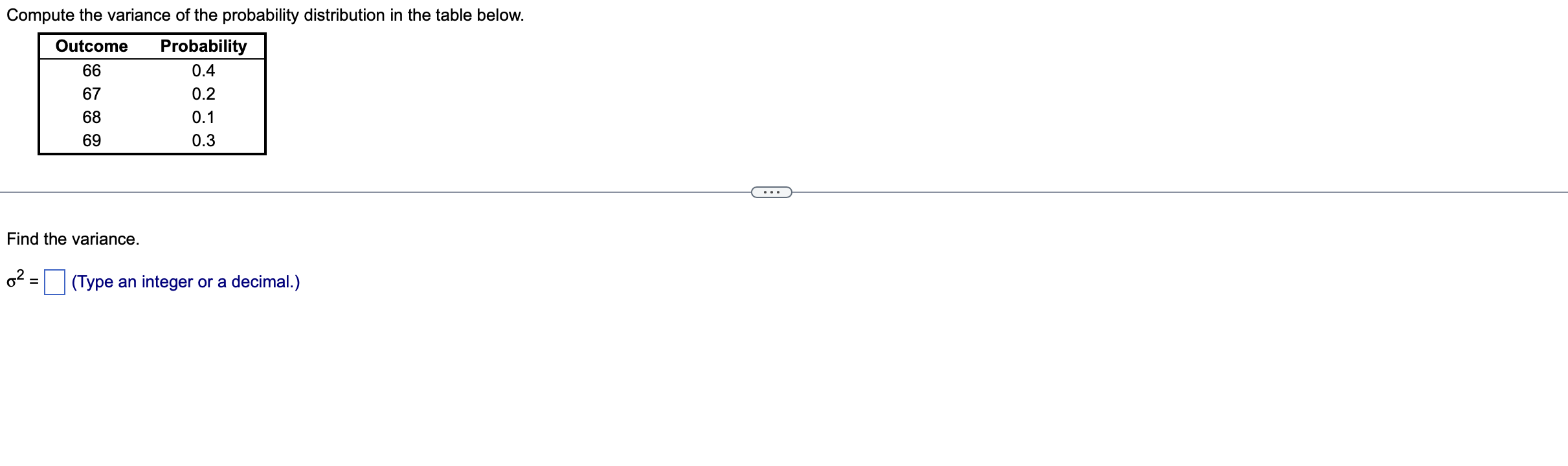 Solved Compute the variance of the probability distribution | Chegg.com