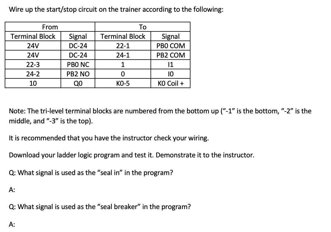 Solved Rung Start Stop Motor Motor Rung END Start/Stop | Chegg.com