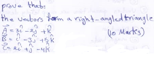 Solved prove that the vectors forma A = = 3? - 25th -35 +5k | Chegg.com