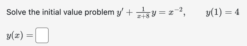 Solved Solve the initial value problem | Chegg.com